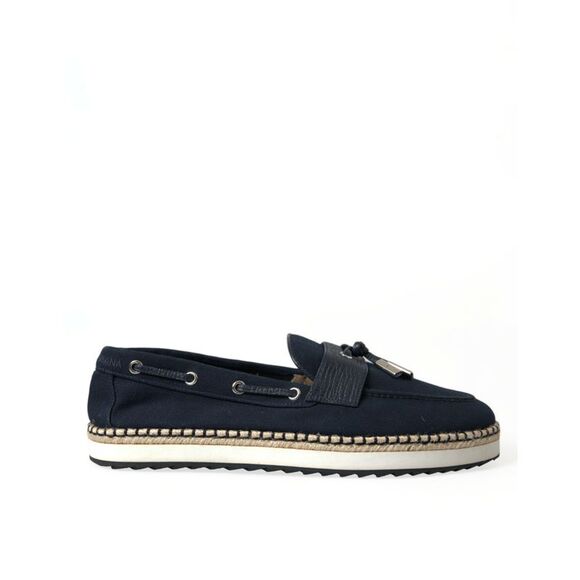 Dolce & Gabbana | Shoes | Dolce Gabbana Elegant Navy Blue Fabric Mens ...